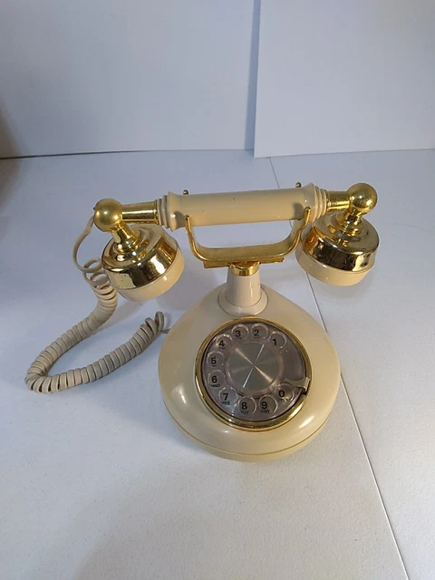 VINTAGE WESTERN ELECTRIC Victorian French Style Rotary Telephone Beige ...