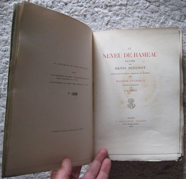RARE LE NEVEAU De Rameau Diderot Curiosa Numerote Verge Broche Gravures ...