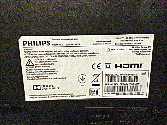 40& PHILIPS ECO A+ sparsam Smart 3D TV 40PFK6409/12 ultra sharp Full HD LED WLAN EUR 140,00 ...