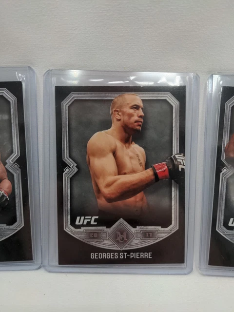 2017 TOPPS UFC Museum Collection #17 Georges St-Pierre #45 Manuwa #1 ...