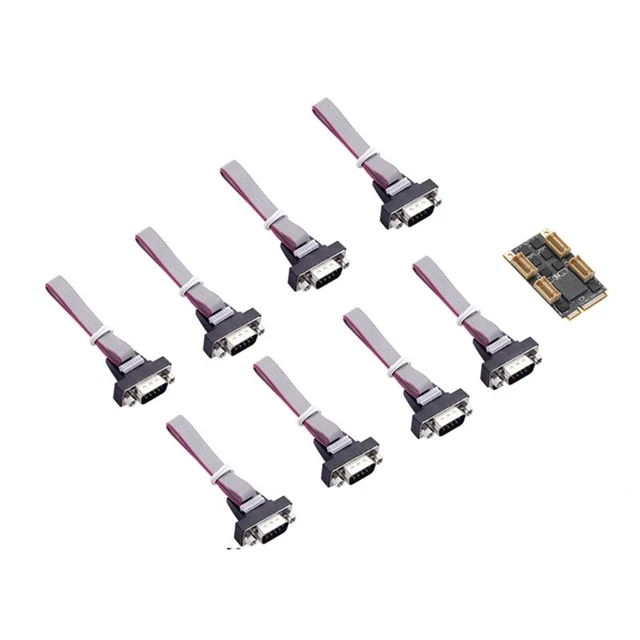 PCIE TO 8 Serial Port Card RS232 Communication Port Multi-serial $95.85 ...
