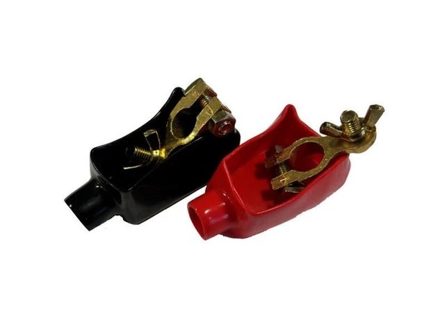 CARAVAN LEISURE BATTERY Wing Nut Clamp Terminal Connector Motorhome ...