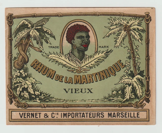 ANCIENNE ETIQUETTE RHUM de la MARTINIQUE Vieux - VERNET et Cie ...