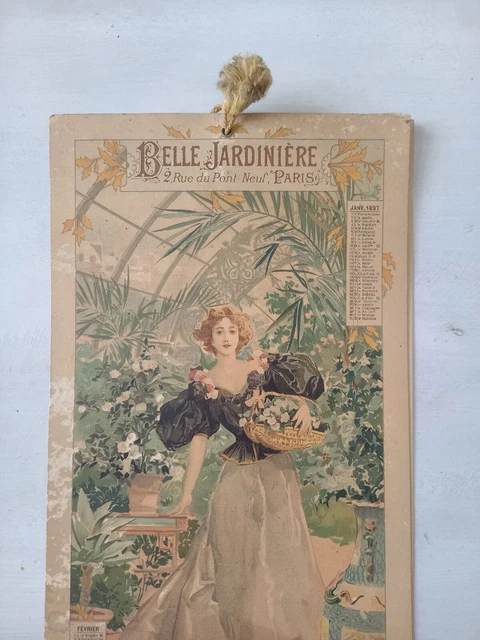 CALENDRIER 1897 LA BELLE JARDINIERE Belle Epoque Art Nouveau Ancien Publicitaire EUR 149,00 ...