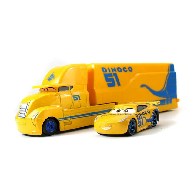 DISNEY PIXAR MOVIE Cars 3 Diecast Dinoco #51 Cruz Ramirez & Truck 1:55 ...