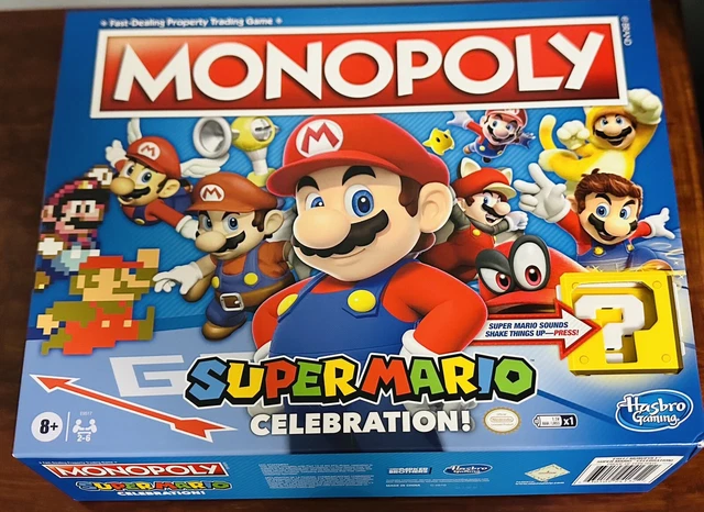 SUPER MARIO MONOPOLY Brothers Celebration Board Game with Sound Effect ...