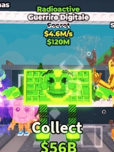 STEAL A BRAINROT SAB Secret Guerriro Digitale Radioactive 4.6 M/s ...