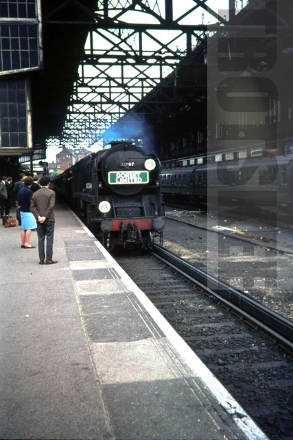 35MM SLIDE BR British Railways Steam Loco 35007 Class MN Bournemouth ...