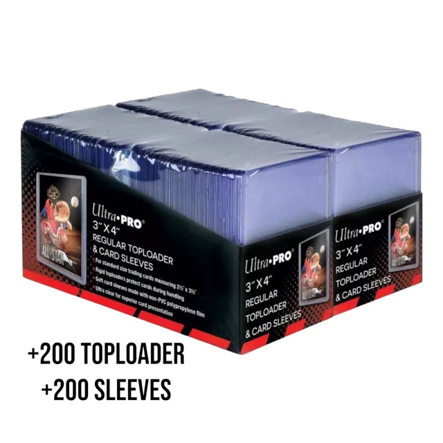 TOPLOADER POKEMON ULTRA PRO Regular Et Carte Sleeves 200 Pièces 3 x 4 ...