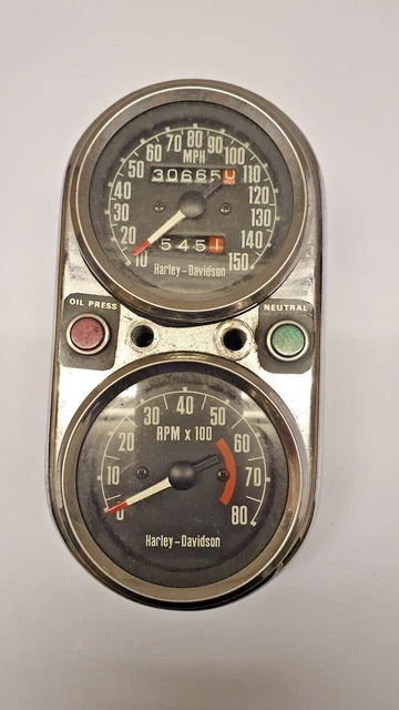 HARLEY DAVIDSON TACHO Drehzahlmesser Dashcover Shovel Tachometer ...