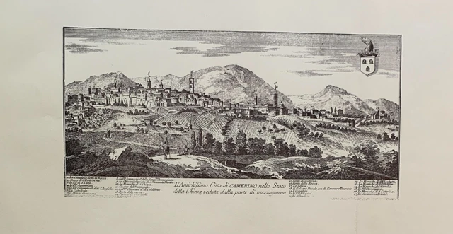 CAMERINO MAPPA CARTA Antiche Citta Italiane Koller 1967 EUR 9,90 ...