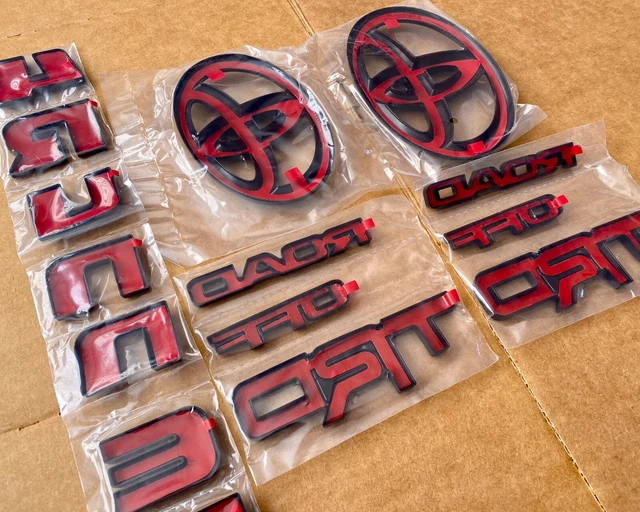 TOYOTA 4RUNNER TRD OFF ROAD Blackout Emblem Overlay KIT, OEM ...