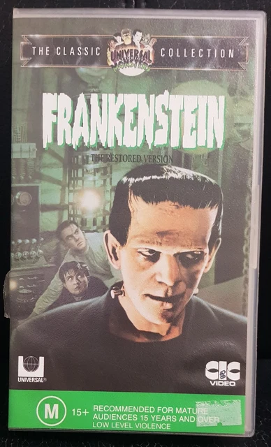 BORIS KARLOFF IN Frakenstein restored version - one owner PAL VHS tape ...