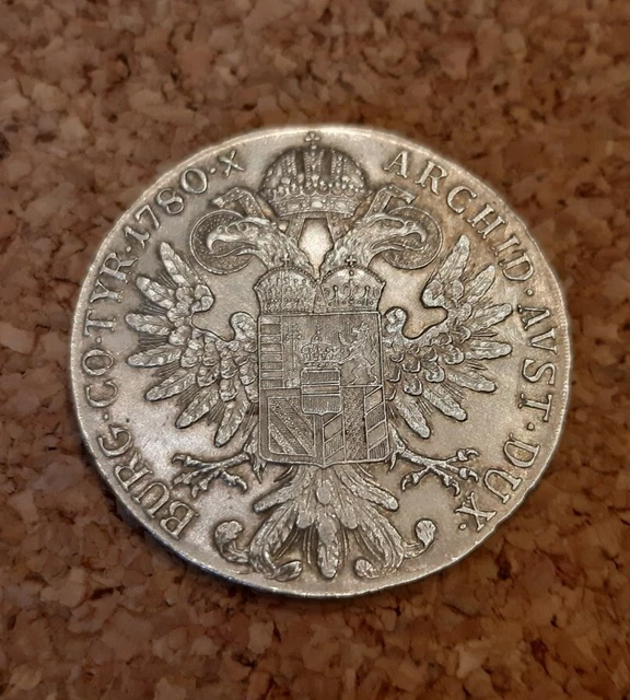 MONETA OLD MARIA Theresa Thaler BURG CO TYR 1780 X Archid Avst Dux (OLD ...