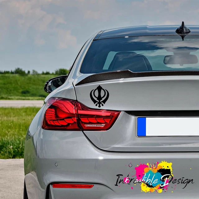 KHANDA SIKH VINYL Sticker Symbol Punjabi Decal Car Window bumper 6cm x ...