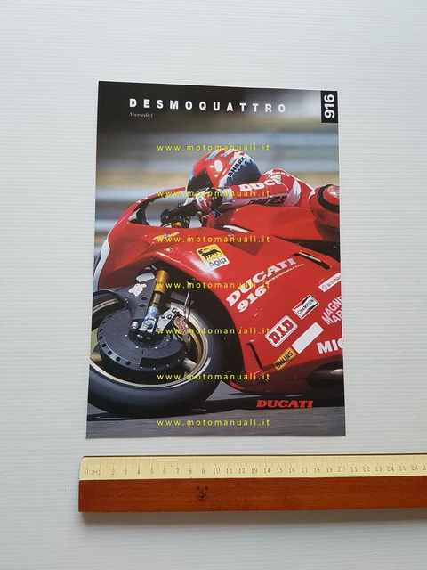DUCATI 916 DESMOQUATTRO 1994-95 depliant moto originale ENGLISH GERMAN ...