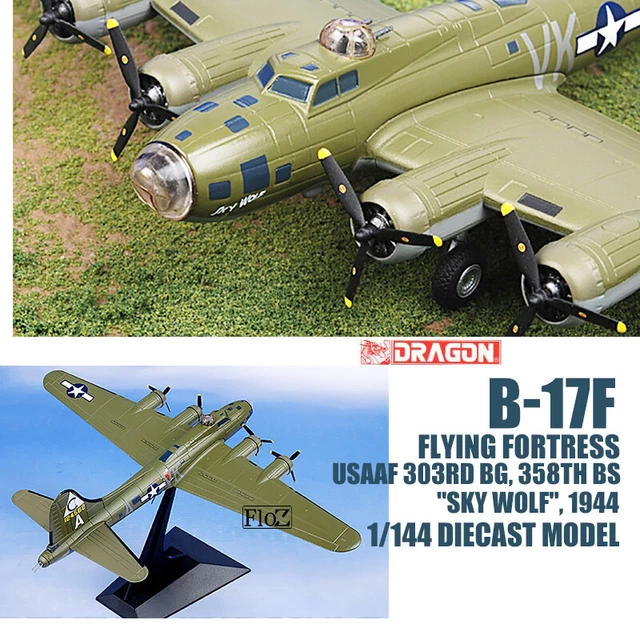 DRAGON B-17F FLYING Fortress USAAF 303rd BG 358th BS Sky Wolf 1/144 ...