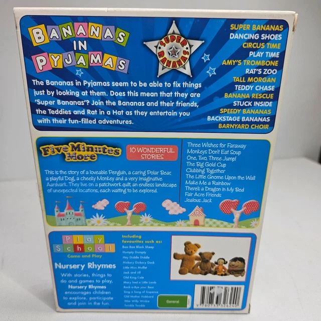 ABC FOR KIDS 3 DVD Pack: Bananas In Pyjamas, Five Minutes More, Play ... ABC FOR KIDS 3 DVD Pack: Bananas In Pyjamas, Five Minutes More, Play ...