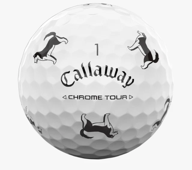 ONE CALLAWAY CHROME Tour HUSKY Let the Big Dog Eat Golf Ball ONE BALL £ ...
