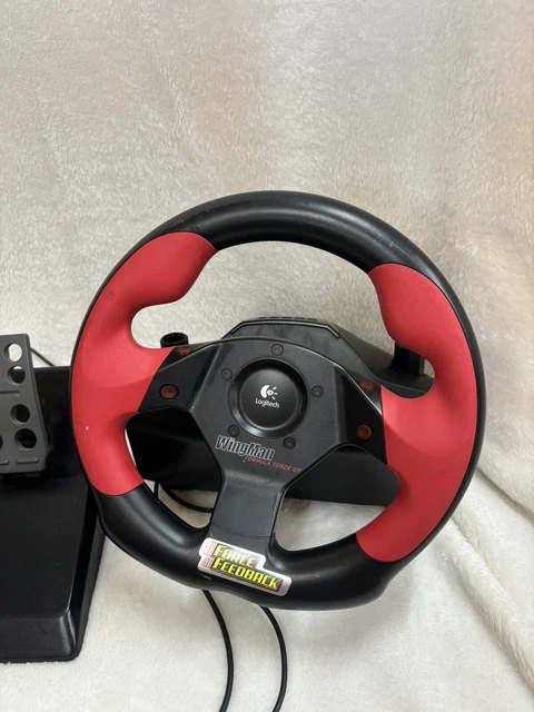 LOGITECH WINGMAN FORMULA Force GP Force Feedback Steering Wheel Pedals ...