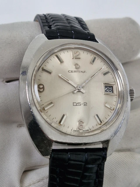 VINTAGE CERTINA DS2 25-661 movement stainless steel Silver dial EUR 200,00 - PicClick IT