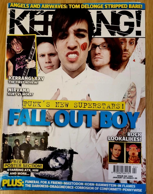 FALL OUT BOY Kerrang Magazine 1092 January 26 2006 Fob Cover £3.99 ...