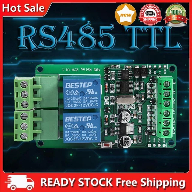MODBUS-RTU 2 WAY 12V Relay Module Switch 2 Way Relay Output RS485 Communication $13.85 - PicClick AU