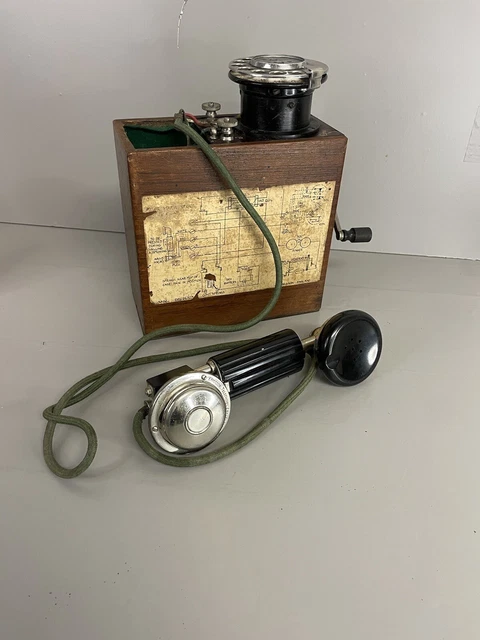 ANTIQUE WOODEN FIELD No.44b Ericsson England Portable Linesman ...