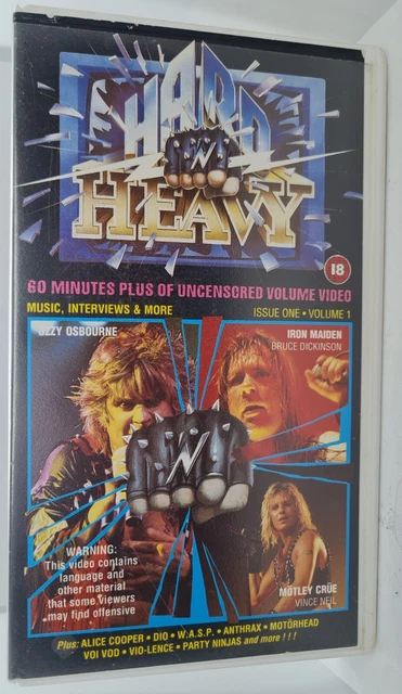 HARD 'N' HEAVY vol 1 VHS heavy metal magazine Maiden Anthrax Ozzy ...