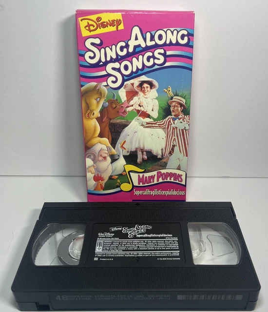 DISNEY SING ALONG Songs VHS Mary Poppins ...