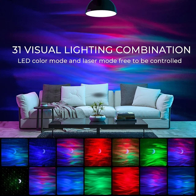 AURORA GALAXY LED Starry Sky Star Projector Light Nebula Night Lamp ...