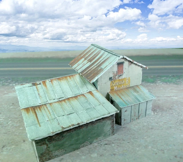 Z SCALE BUILDINGS Kit - Abandoned Homestead / Depot - Coverstock Paper ...