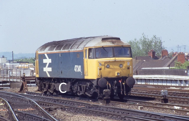 35MM SLIDE BRITISH Railway Br Diesel Class 47 - 47341 At Reading 1990 £ ...