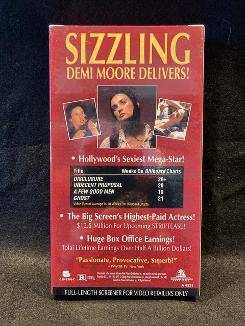 THE SCARLET LETTER VHS Demi Moore DEMO TAPE Rare Mint! - BRAND NEW ...