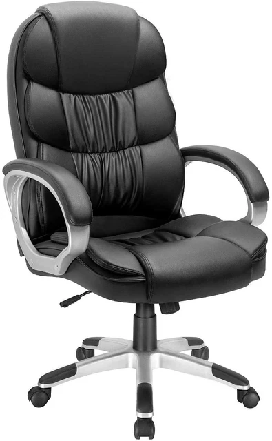OFFICE CHAIR HIGH Back Ergonomic Computer Desk Chair PU Leather ...