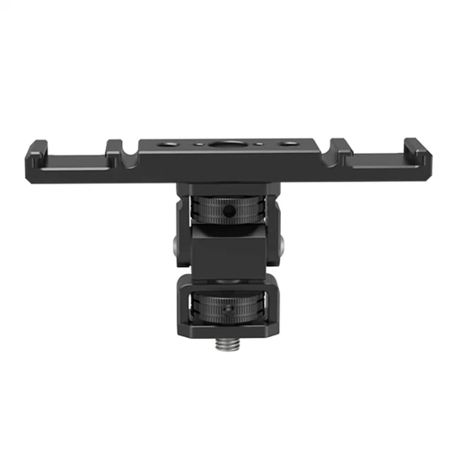 DUAL COLD SHOE Mount Bracket 1/4 Arca for DSLR Camera LED Light7026 £8. ...