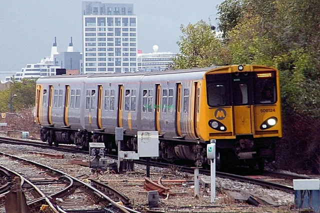 C3 6X4 GLOSSY Photo Mersey Rail Class 508 508124 @ Sandhills £1.00 ...