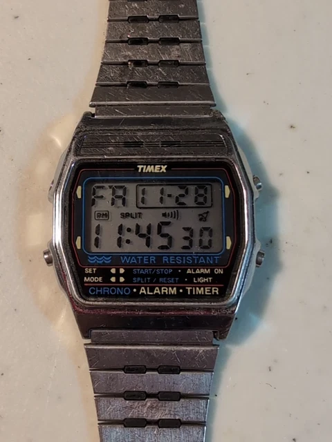 TIMEX 55T DIGITAL Chrono Alarm Timer Quartz Watch $80.00 - PicClick CA