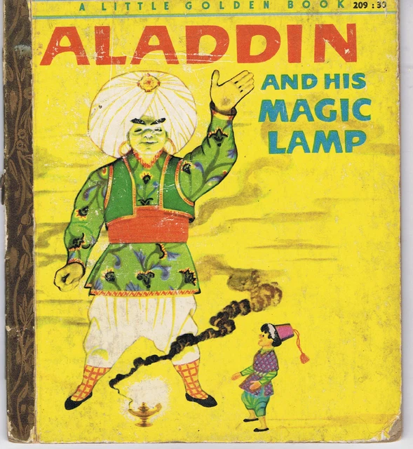 OLD VINTAGE LITTLE GOLDEN BOOK Aladdin and His Magic Lamp $8.00 ...