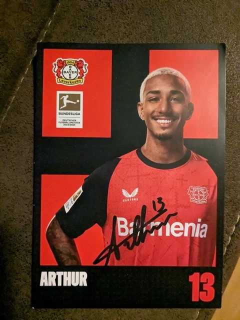 UNIKAT. ORGINALES AUTOGRAMM. Bayer Leverkusen. Bundesliga. Neu. Arthur ...