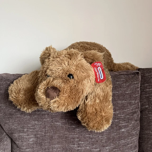 ASDA KID CONNECTION Large Sleepy Pet Teddy Bear Soft Toy *USED* READ ...