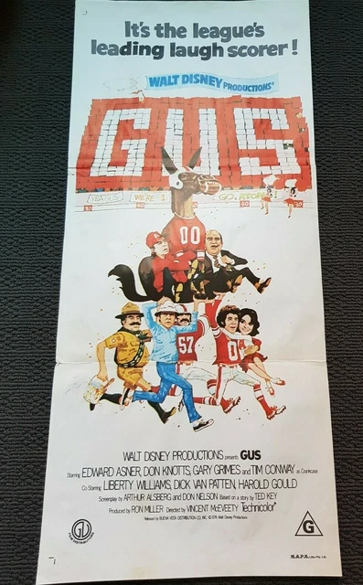 ORIGINAL WALT DISNEY Movie Poster "GUS" 1976 Don Knotts & Ed Asner EUR ...