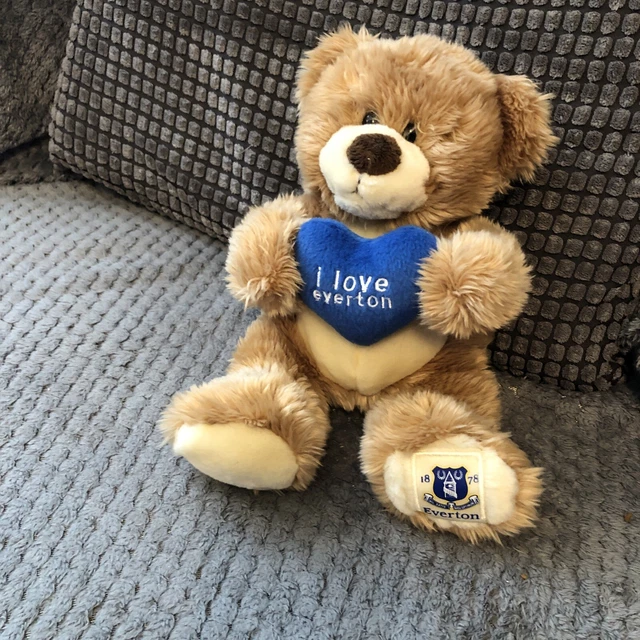 EVERTON FC HEART Teddy Bear Soft Toy Plush Great Cond Official I Love ...