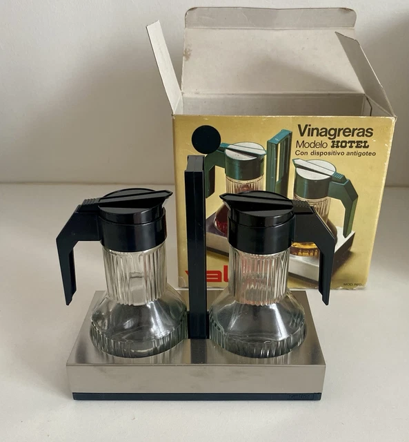 SET VALIRA HUILIER Vinaigrier Vintage Années 80 Boîte d’origine TBE EUR ...