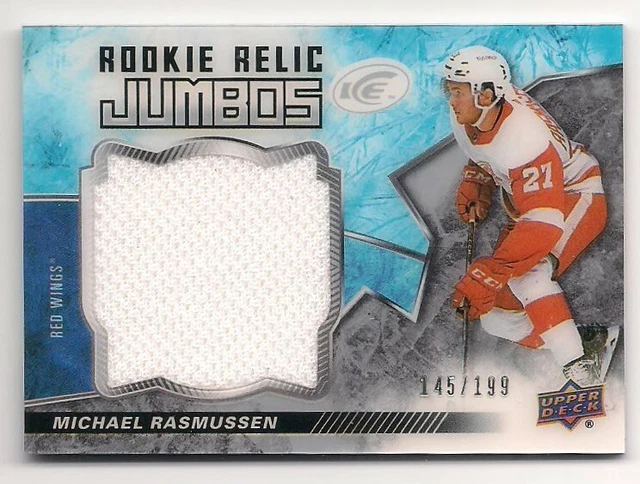 MAILLOT DE JEU jumbos Michael Rasmussen 18-19 Upper Deck Ice Rookie ...