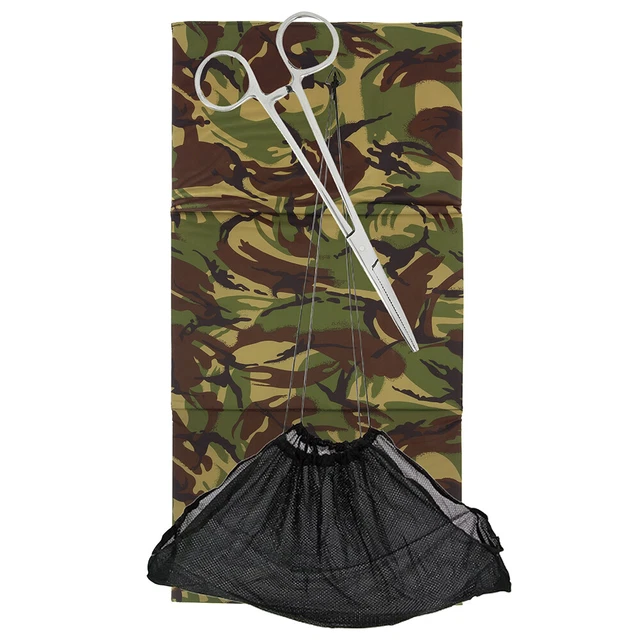 CARP FISHING CAMO DPM Folding Unhooking Landing Mat Set With Sling ...