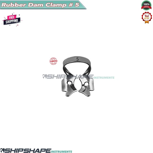 # 5 RUBBER Dam Clamp Endodontic, Restorative Placing Contouring Dental Clamps SS $6.39 - PicClick CA