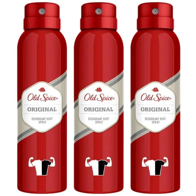 OLD SPICE DEODORANT Body Spray Original 150ml x 3 £11.83 - PicClick UK