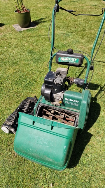 QUALCAST CLASSIC 35S petrol lawnmower with Scarifier. £16.12 - PicClick UK