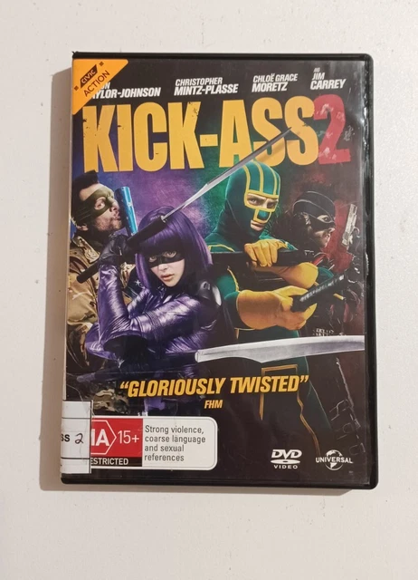 KICK-ASS 2 DVD Region 4 Gac Ex-rental Jim Carrey Chloë Grace Moretz ...